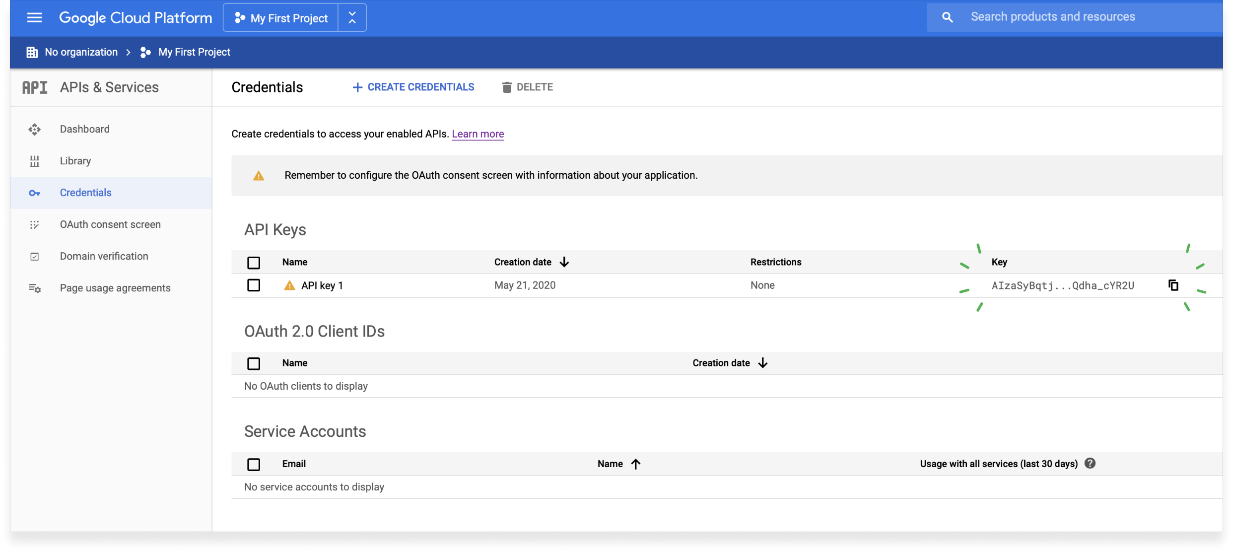 API Key For Google Maps