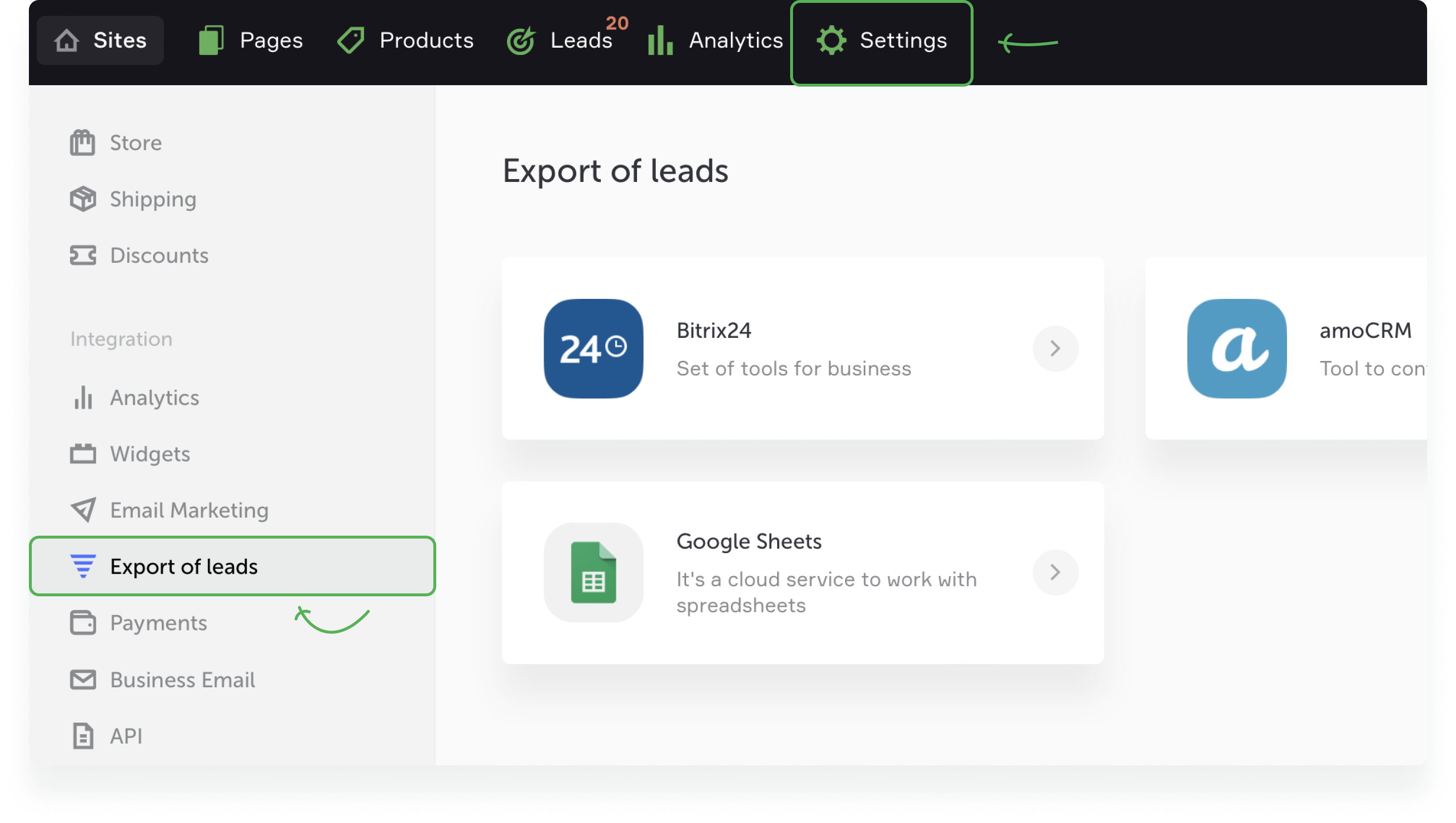 Exporting Leads To Google Sheets