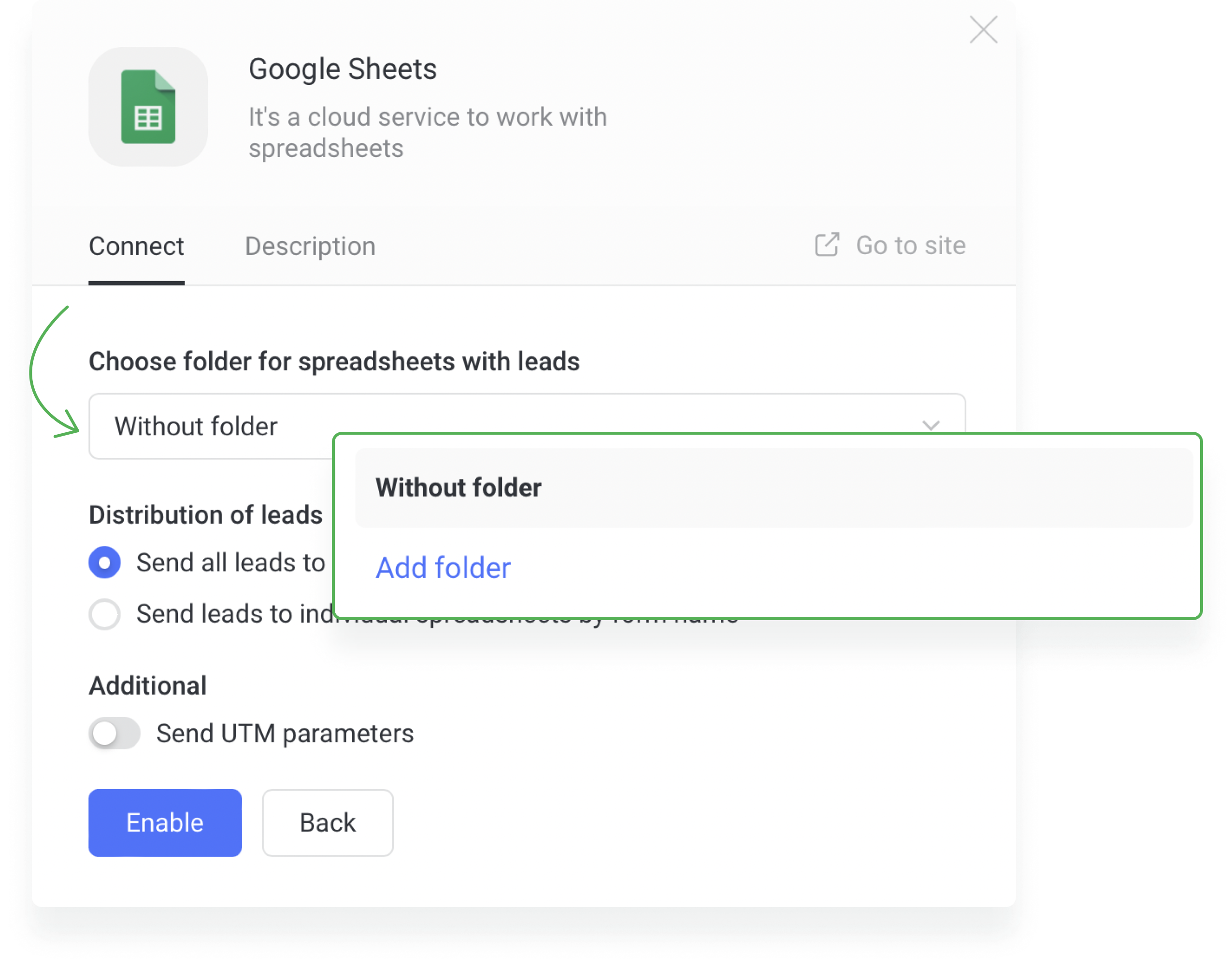 Exporting Leads To Google Sheets